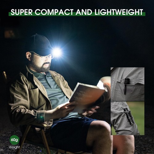 Rechargeable Flashlights 1200 Lumens EDC Flashlight, AA Pocket ...