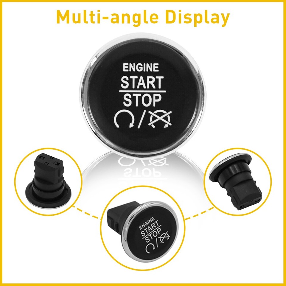 33370101 1FU931X9AC Engine Start Stop Button Switch For 2008-14 Dodge ...