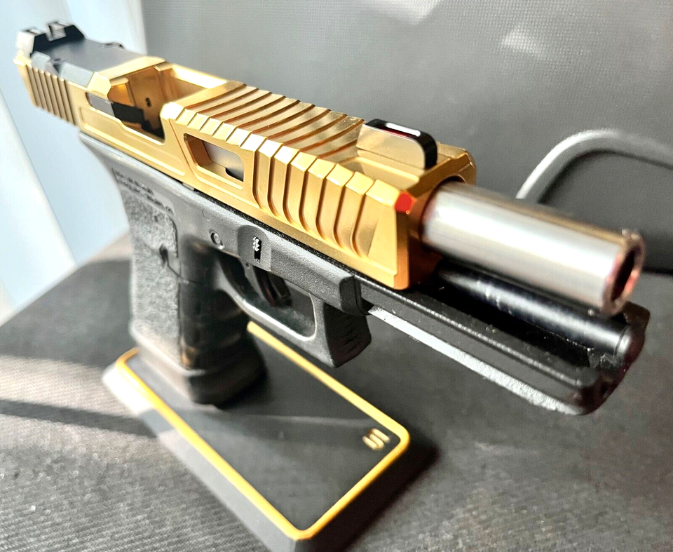 Complete Glock 17 Gen 3 Slide Custom Zaffiri Precision Gold G17 Upper ...