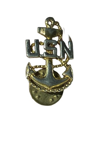 Original WWII US Navy Officer Uniform Pin Sterling Silver Tested 1940s ...