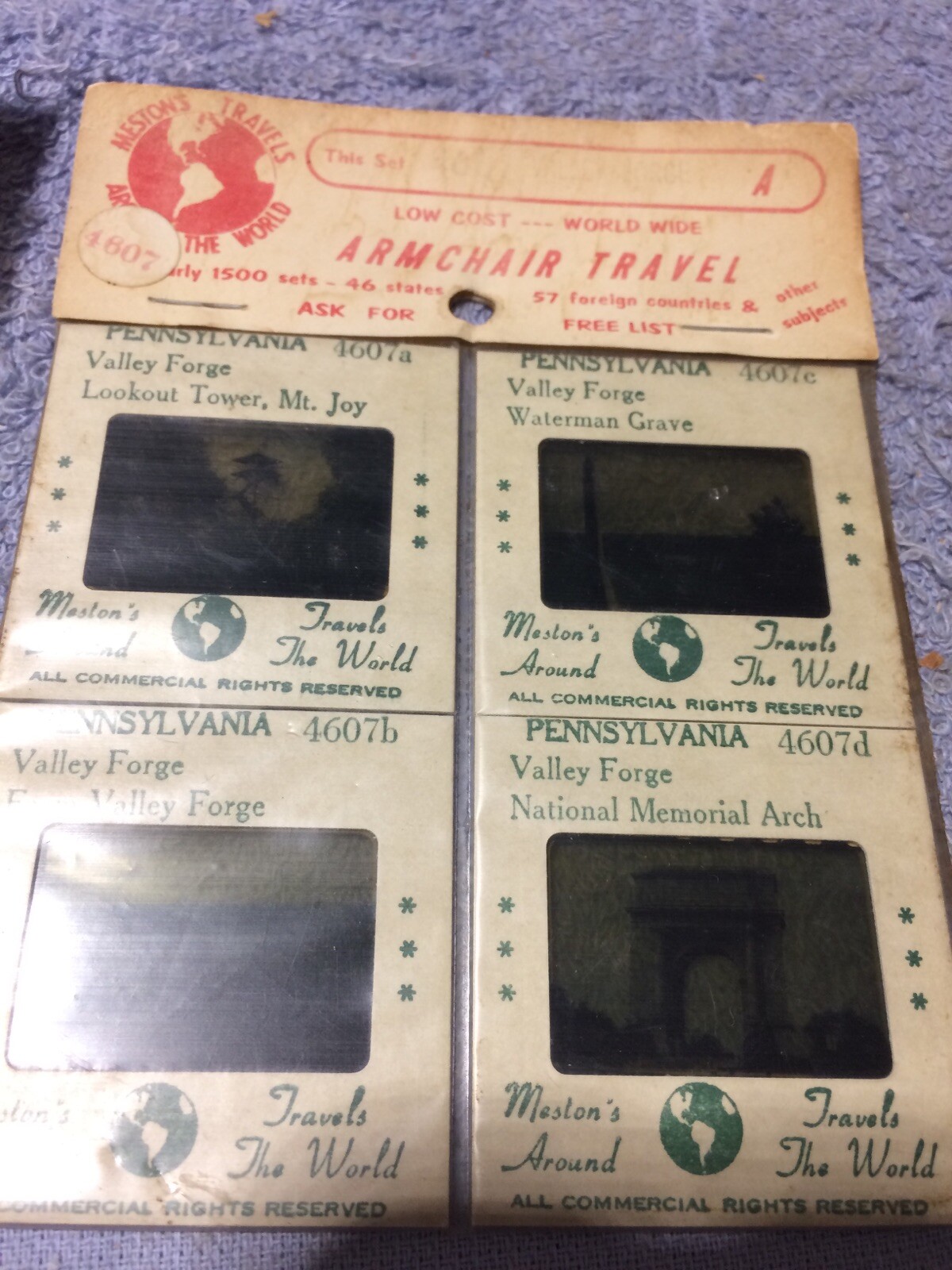 Vintage Lot of 11 Travel Slides packs - Meston's Travels 1950s Penn ...