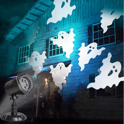 Halloween Projector Lights, Rotating Ghost Projector Halloween Outdoor ...