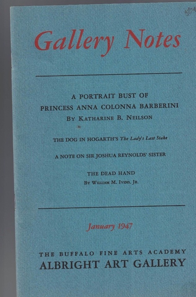 Albright Art Gallery Notes January 1947 Princess Anna Colonna Barberini ...