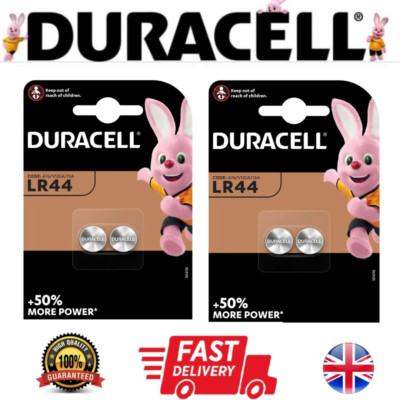 Duracell LR44 Batteries Alkaline AG13 357 A76 RW82 L1154 SR44 Button ...