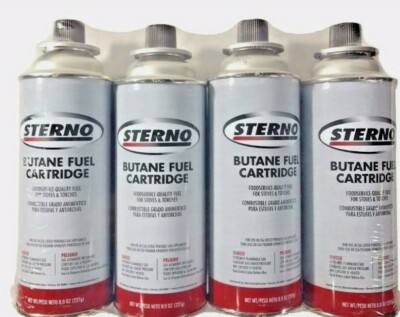 (Case of 12) Sterno Butane Fuel Cartridge. 8 Oz Butane camping Stove ...
