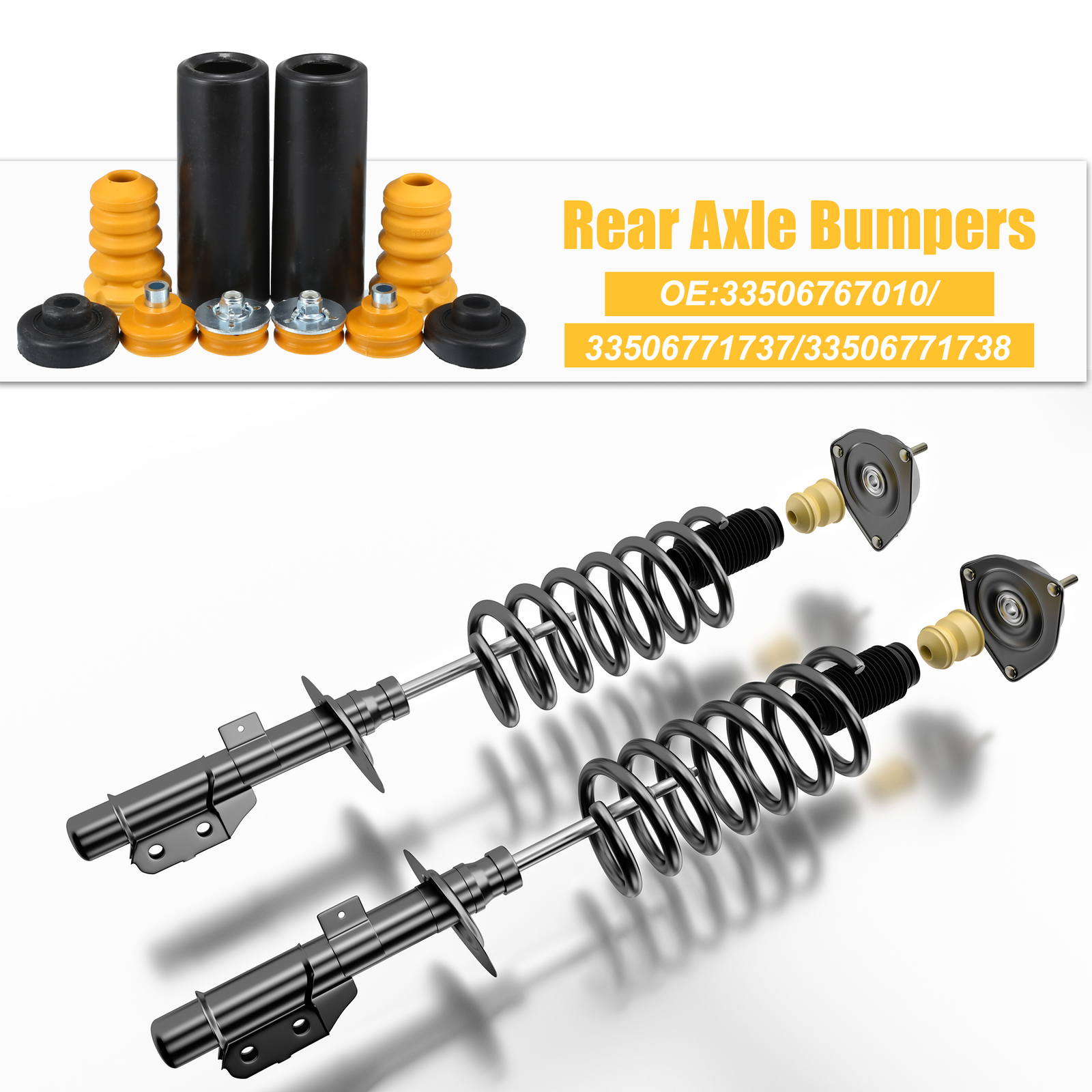 Rear Upper Lower Bumpers Shock Mount No.33506771737 for BMW E82 128i 1 ...