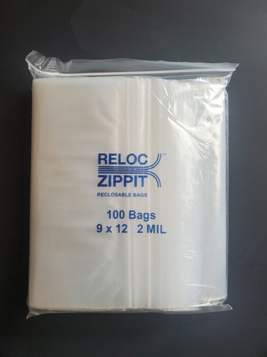 1.5x1.5 to 20x20 Clear Reloc Zippit Reclosable Zip Seal Lock Top Bags ...