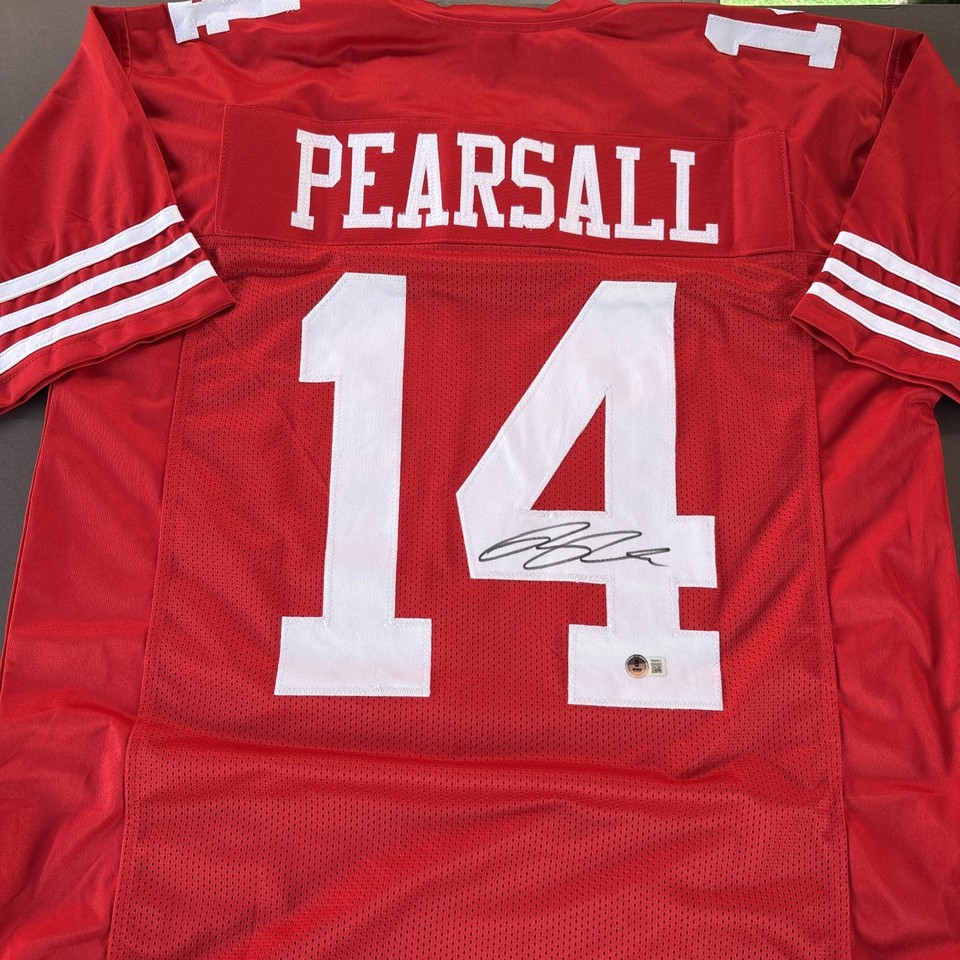 Ricky Pearsall Signed XL Custom 49ers Jersey-Rookie Number - Beckett ...