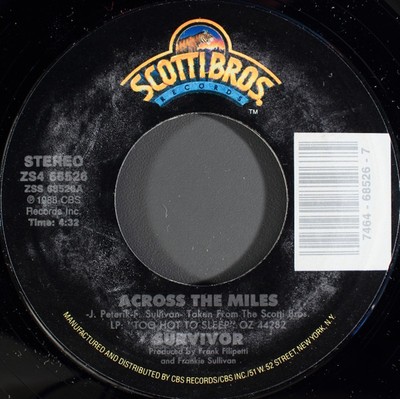 Survivor, Across The Miles, (7", Single), NM or M-, 3584310645 | eBay