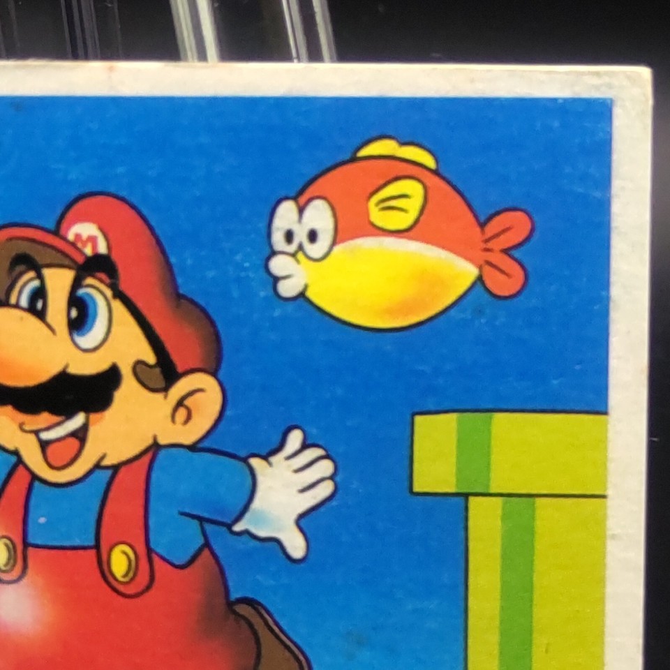 Mario Cheep Cheep Menko Super Mario Bros Amada Vintage Card 1985 NES ...