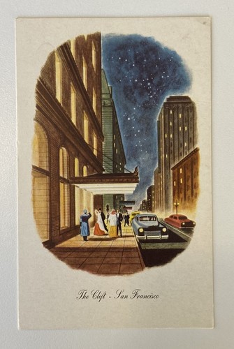 Old Vintage Postcard The Clift Hotel Geary Street San Francisco ...