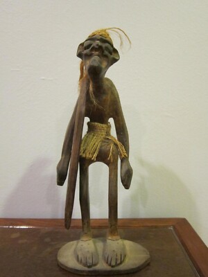 Vintage/Antique Hand Carved Primitive Wood Native Figure Statue ...
