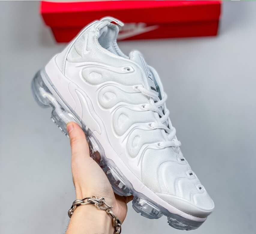 Nike Air VaporMax Plus Tn Pure white Men's sports shoes free shipping ...