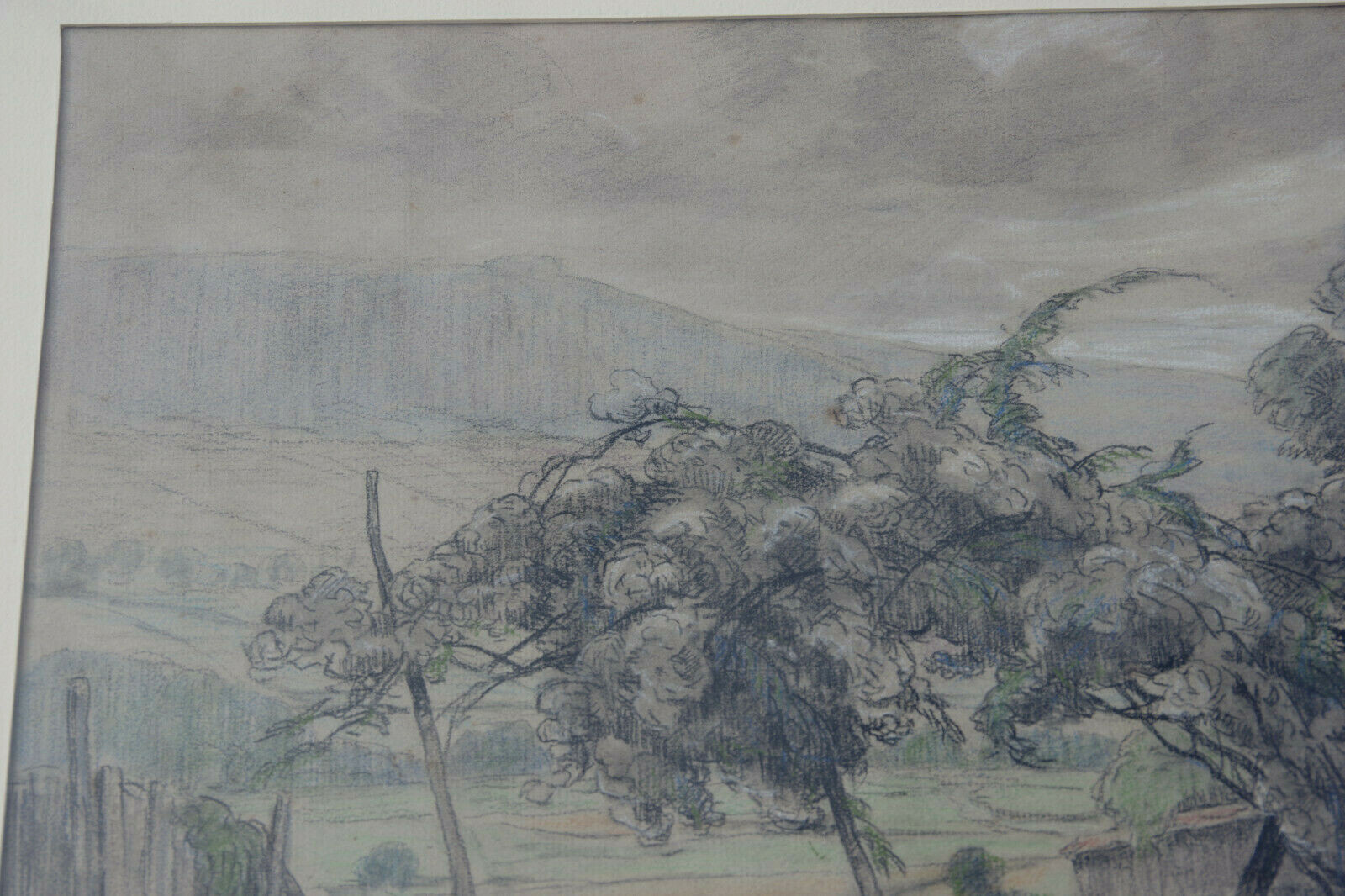 Beau dessin paysage signé Raymond Urbain artiste lorrain lorraine ...