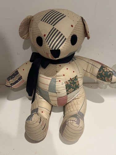 Vintage Patchwork Quilt Teddy Bear Stuffed Animal Plush | eBay