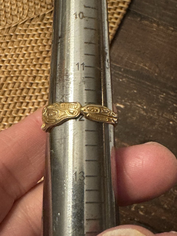 Vintage Alaskan Men’s Ring “Tlingit/Haida” Solid Gold “Wolf” Bill ...