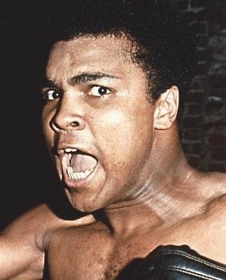 MUHAMMAD ALI 8X10 PHOTO BOXING COLOR CLOSE UP OPEN MOUTH PHOTOFILE ...
