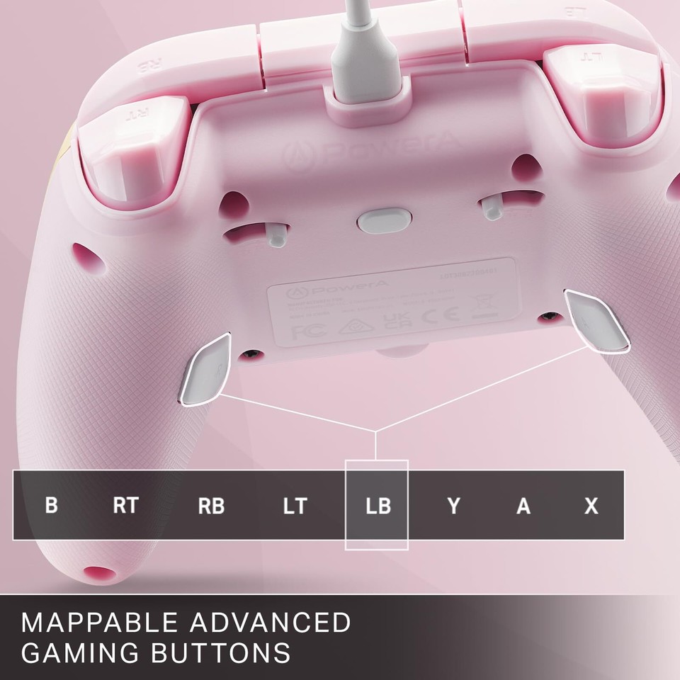 PowerA Advantage Wired Controller for Xbox Series X|S - Pink Lemonade ...