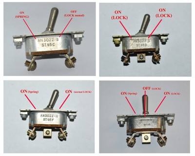 C-H Cutler Hammer WWII Aircraft Toggle Switch 2,3-Screw Terminal 4 ...