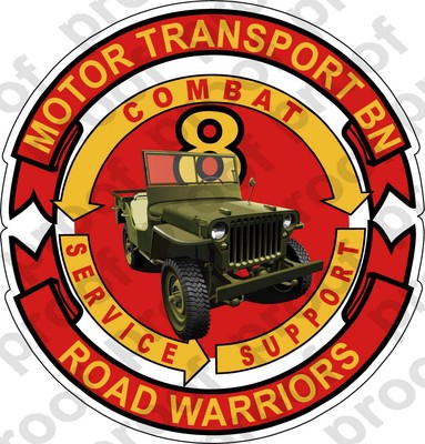 STICKER USMC UNIT 8TH Motor Transport Battalion A USMC Lisc # 20187 | eBay