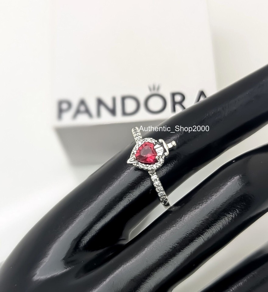 New Authentic PANDORA 925 Red Heart Disney Villains Evil Queen Ring ...