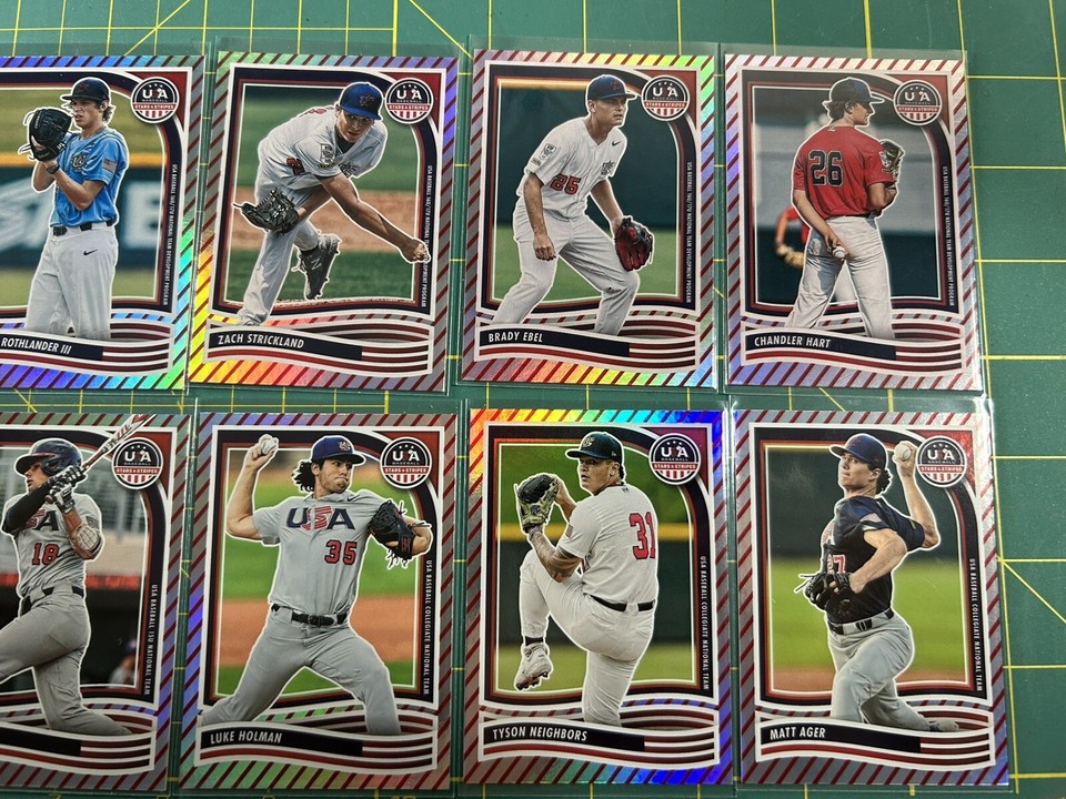 2024 Stars & Stripes Parallels USA Stripes Lot Of 12 Foil RC Rookie ...