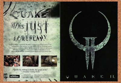Quake II PC Original 1997 Vintage Ad - Classic Video Game Art Promo ...