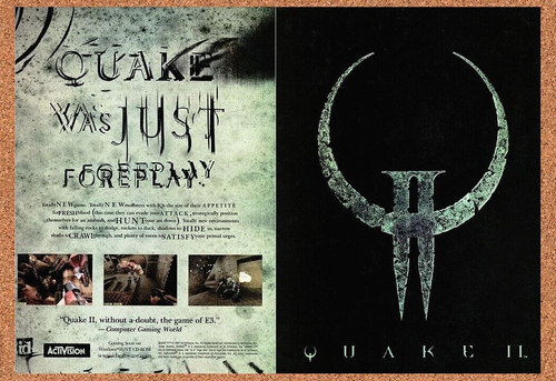 Quake II PC Original 1997 Vintage Ad - Classic Video Game Art Promo ...