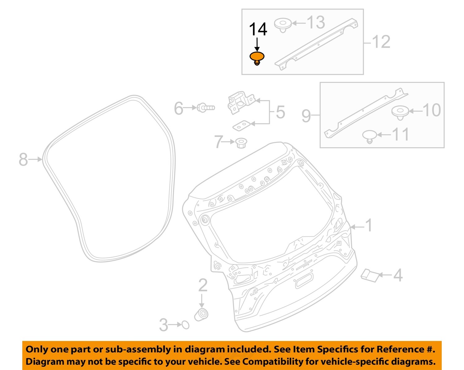 MAZDA OEM 16-18 CX-9 Lift Gate-Inner Weather Strip Fastener TK4968865 ...