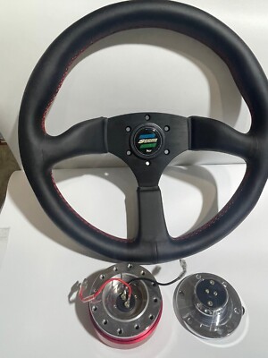 Spoon Sports Style 350mm steering wheel with quick release kit full set ...