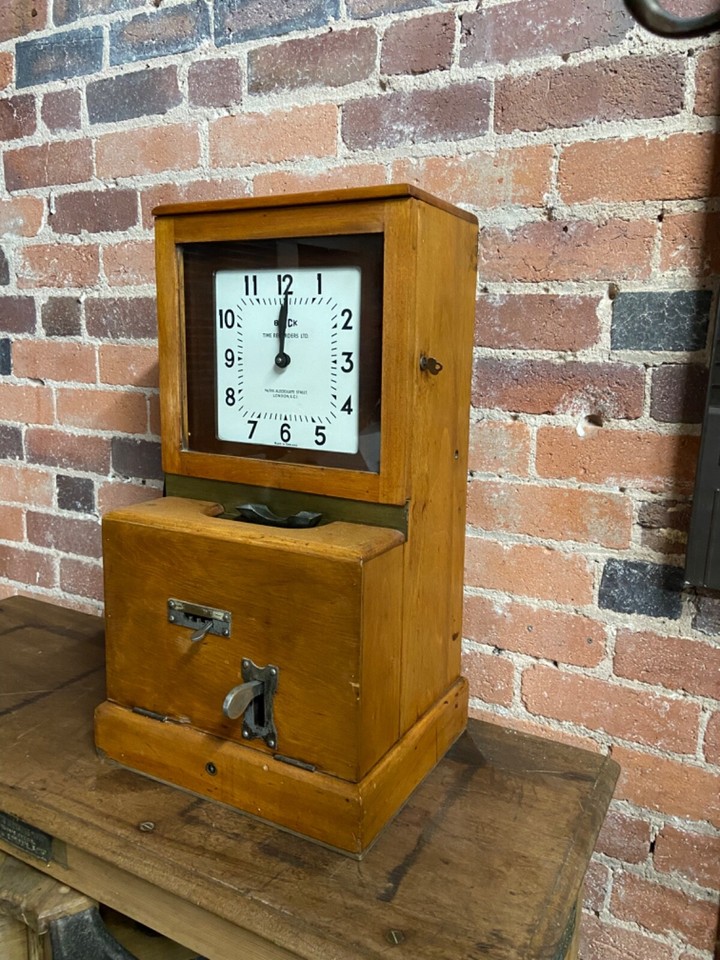 Vintage Clocking In Clock Machine Time Recorder Factory Clock Blick | eBay