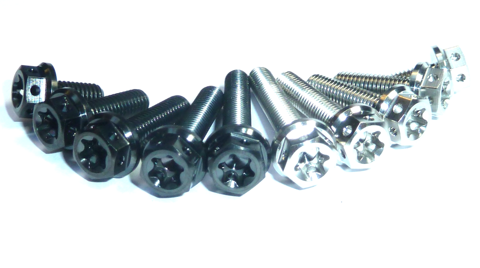 Rally Car M5 x 10-30 DUAL DRIVE TITANIUM RACE SPEC BOLTS SCREWS Ti TORX ...