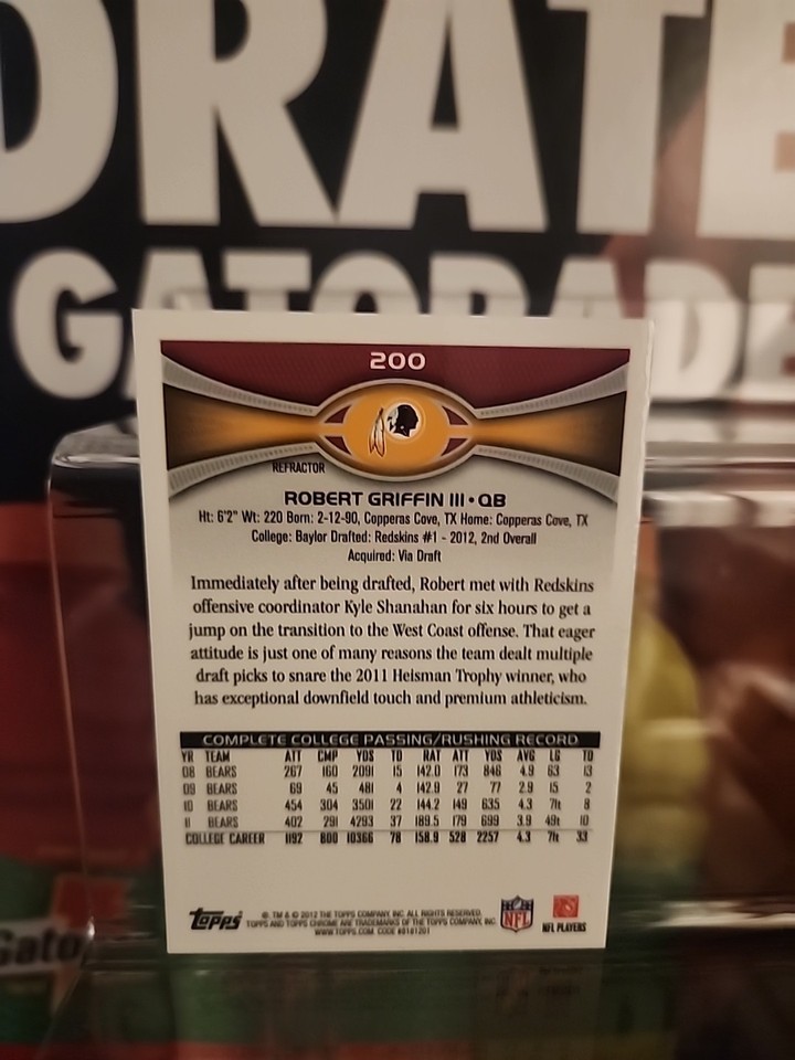 2012 Topps Chrome - Robert Griffin III #200 Refractor (RC) | eBay