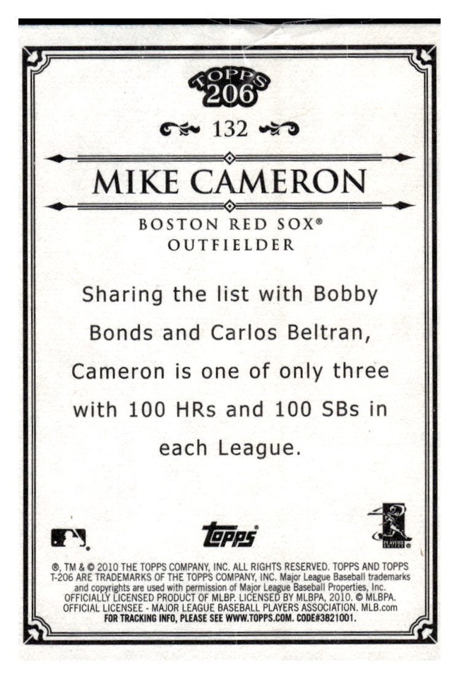 MIKE CAMERON 2010 Topps 206 #132 Red Sox TTM/IP Signed Autographed | eBay