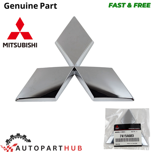 GENUINE MITSUBISHI 2008-2023 FRONT GRILLE EMBLEM LOGO 7415A603 ...