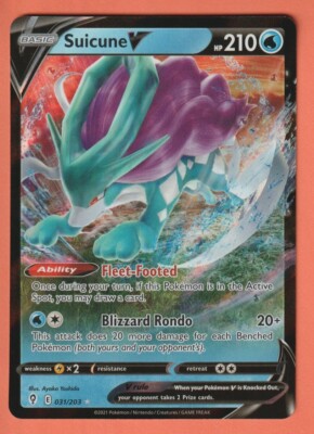 Pokemon Card - 2021 SWSH Suicune V #031 Evolving Skies | eBay