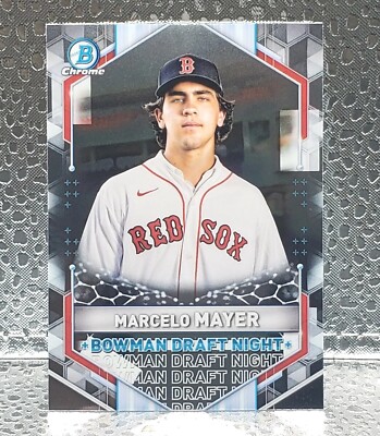 Marcelo Mayer 💥 2021 Bowman Chrome RC "Bowman Draft Night" #BDN-6 ☆ RED ...