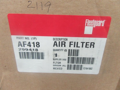 NEW GENUINE FLEETGUARD AIR FILTER (PN AF418) | eBay