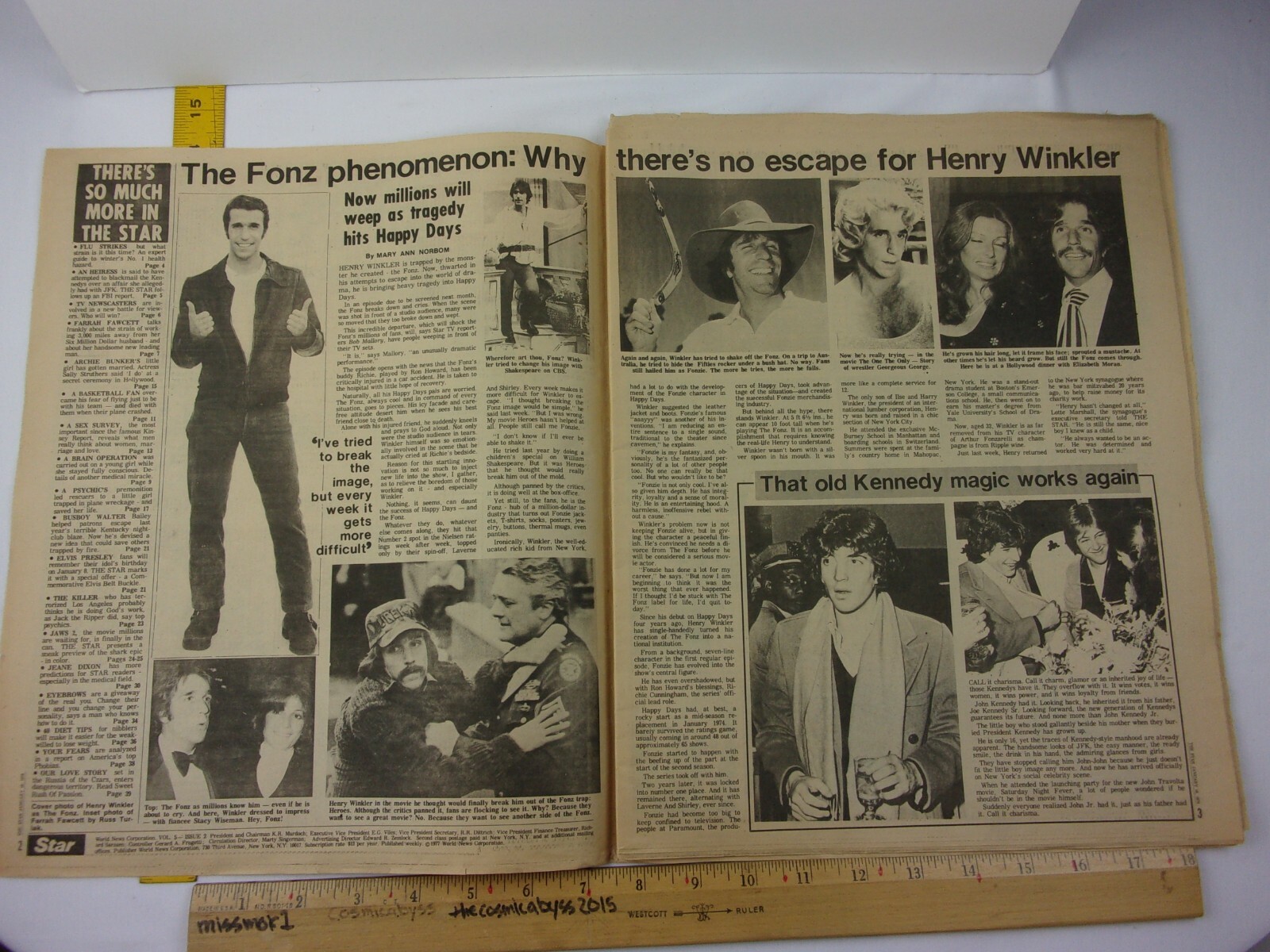 Happy Days Fonzie Charlies Angels Farrah Fawcett JAWS 2 Star Magazine ...