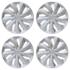 Hub Caps 4 PC Set ABS Silver 13" Inch Wheel Cover / Cap Covers for sale ...