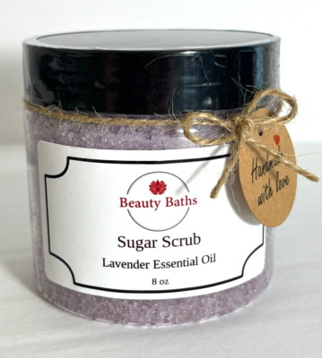 Lavender Sugar Scrub Exfoliating Body Scrub gift for her handmade bath ...