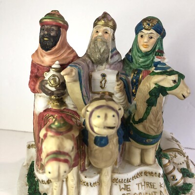 Nativity Figures Vintage 3 Kings Wise Men Christmas Scene 8” Tall ...