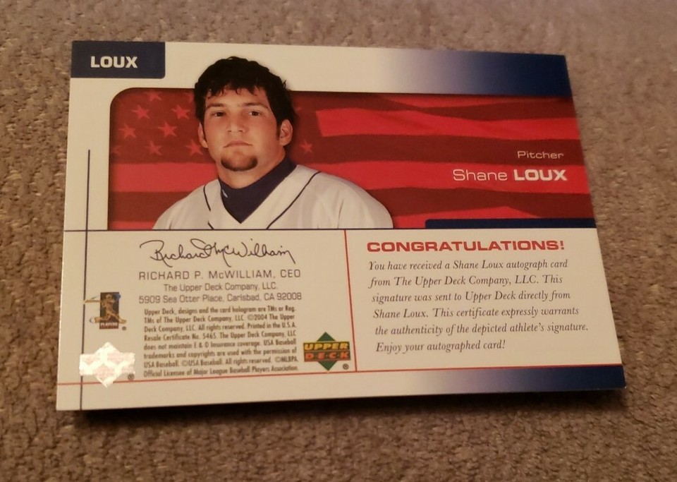 2004 Upper Deck USA Baseball Shane Loux Autograph Blue 103/110 | eBay