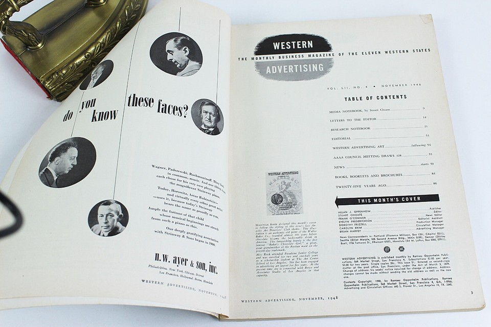 1948 WESTERN ADVERTISING ART Graphic Design Exhibition LA California ...