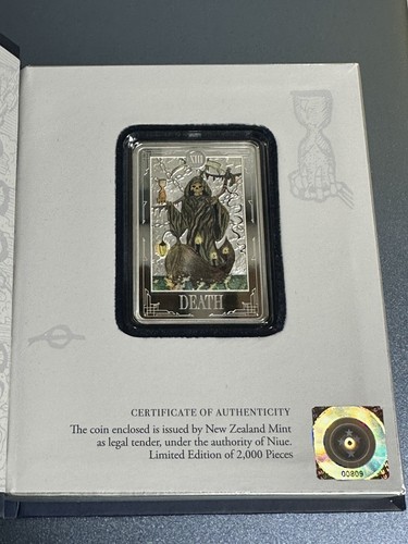 2023 Niue Tarot Card XIII - Death 1 Oz Silver Proof Coin In OGP - 2,000 ...