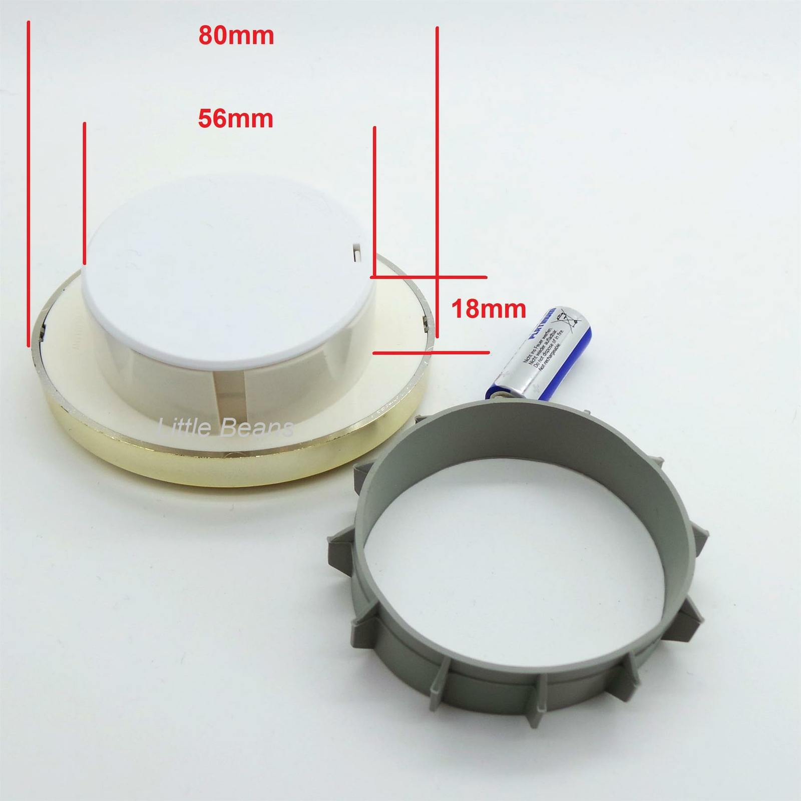 Caravan Motorhome Quartz Clock 72mm Oval Brass c/w Battery ME508 ...