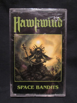 HAWKWIND - Space Bandits - ROAD RACER 9347 - Cassette SEALED Space Rock ...