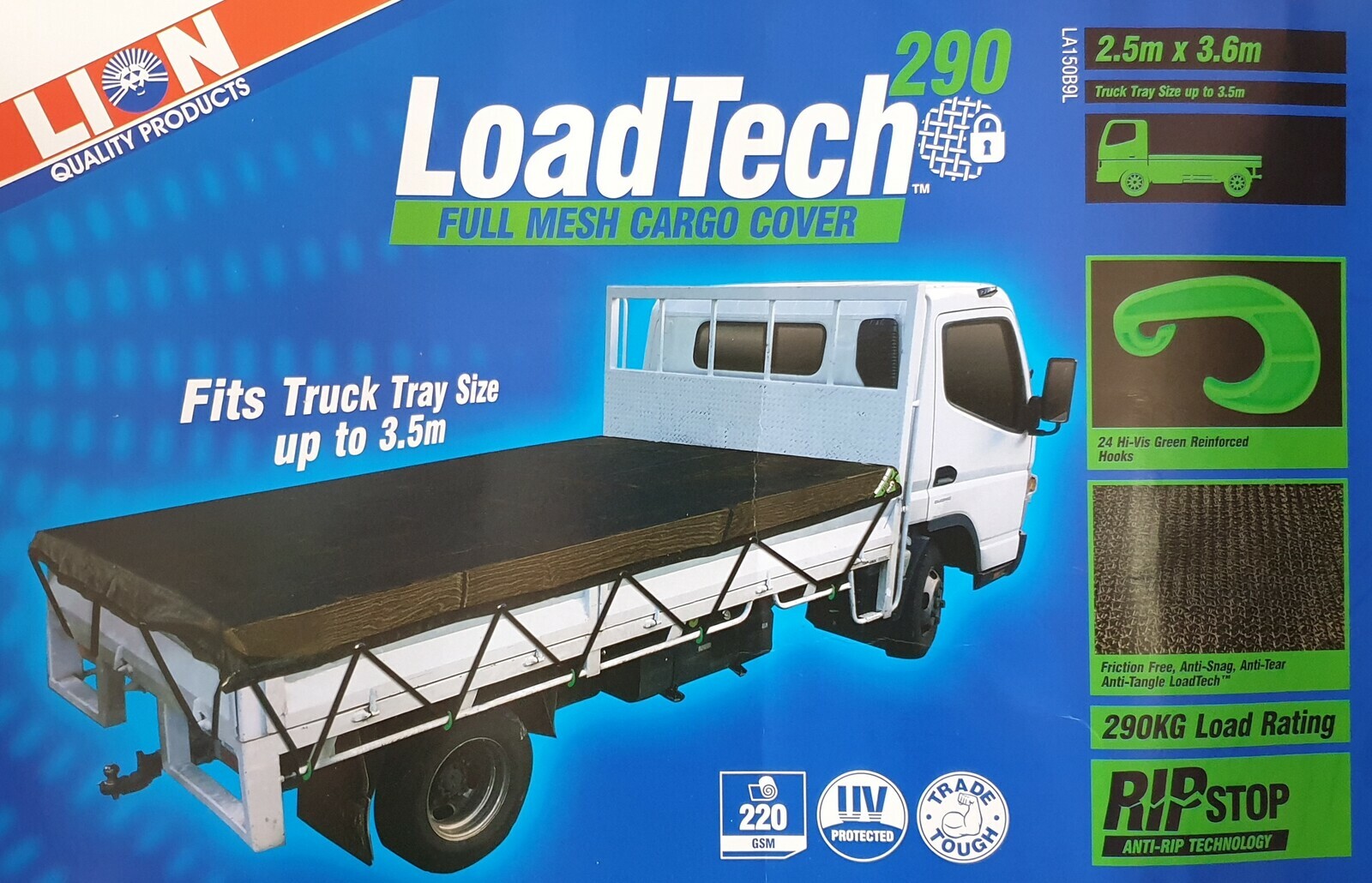 Lion Loadtech Mesh Cargo Cover Tonneau Tarpaulin Truck Tray [Size: 3.6m x 2.5m] | eBay