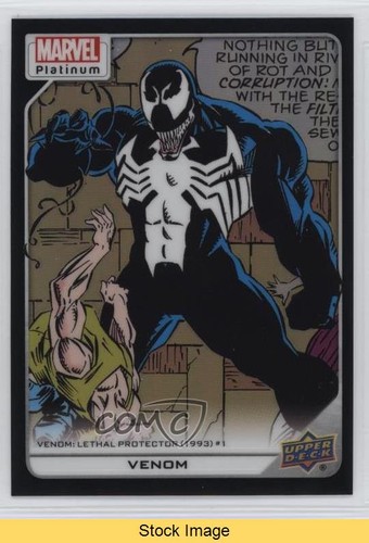 2023 Upper Deck Marvel Platinum High Series Black Rainbow Venom #124 ...