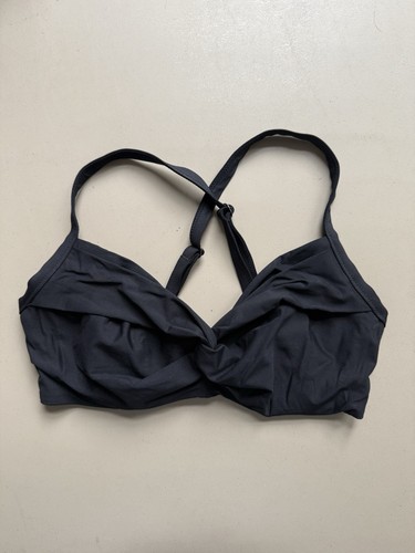 ATHLETA Black Bra Cup Twister Bikini Top 32D/DD | eBay